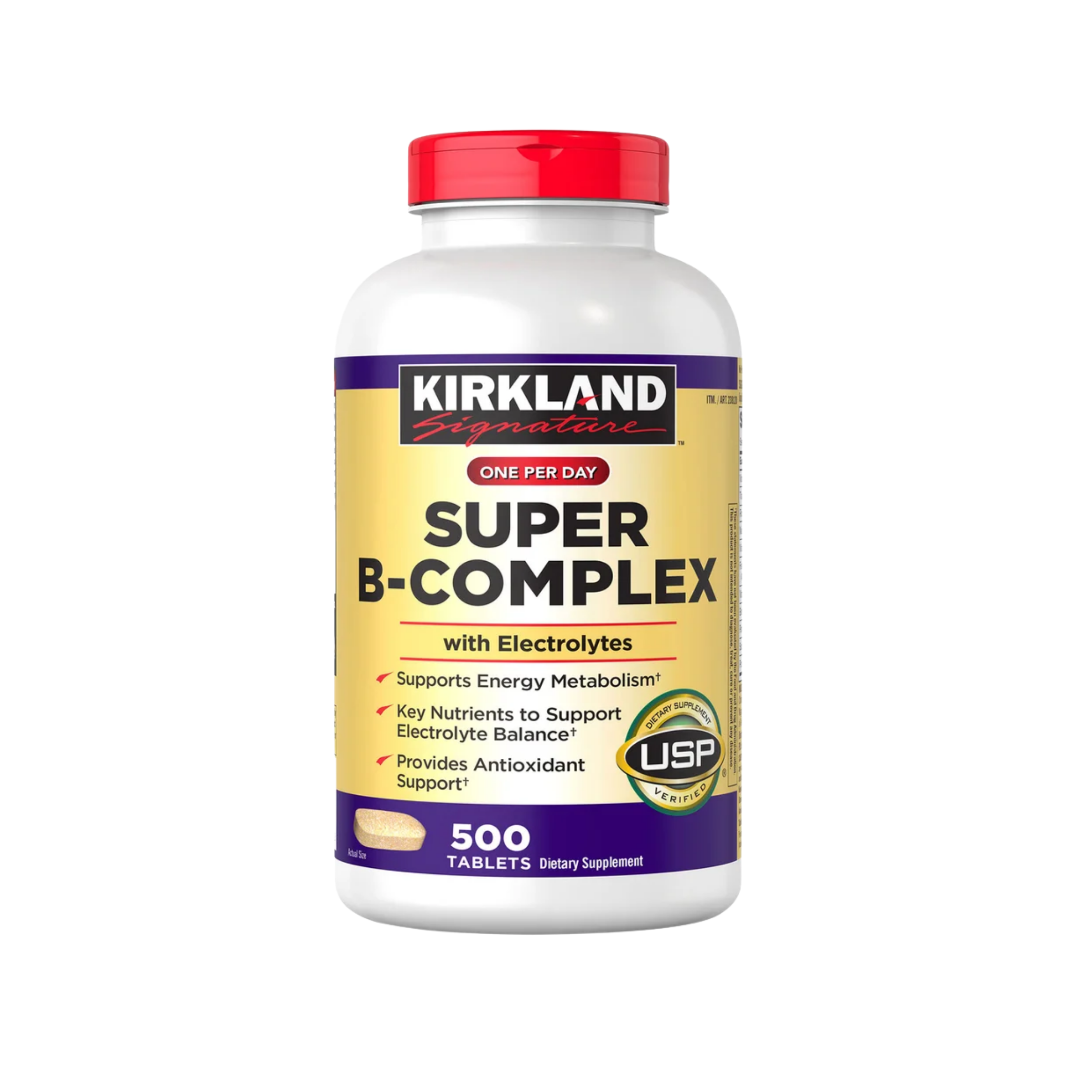 Kirkland Signature Super B-Complex 500 tablets, with Electrolytes ...